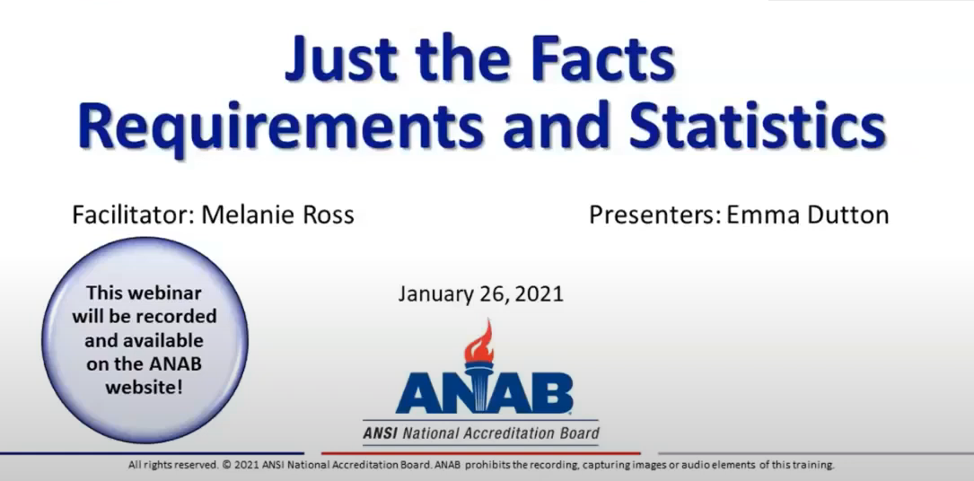 ISO/IEC 17025 & 17020 Statistical Techniques | ANAB Webinar